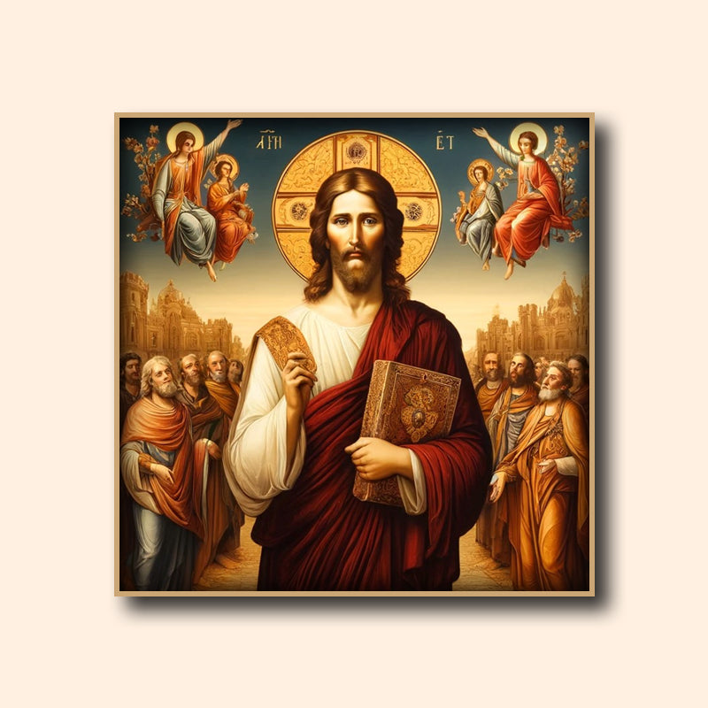 Religious painting Image Jesus Louvre | Croix Chrétiennes
