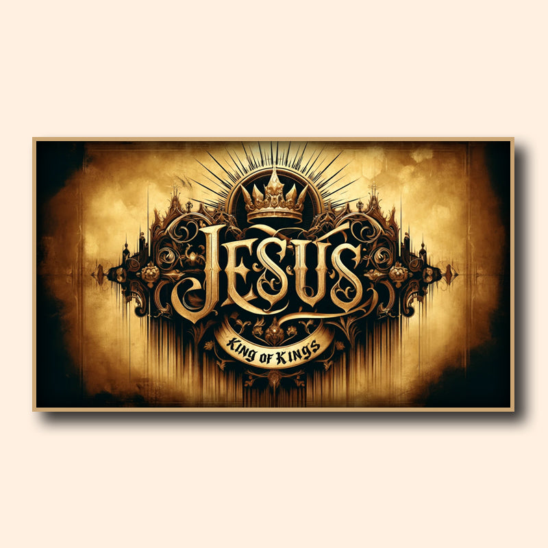 Jesus King religious painting | Croix Chrétiennes