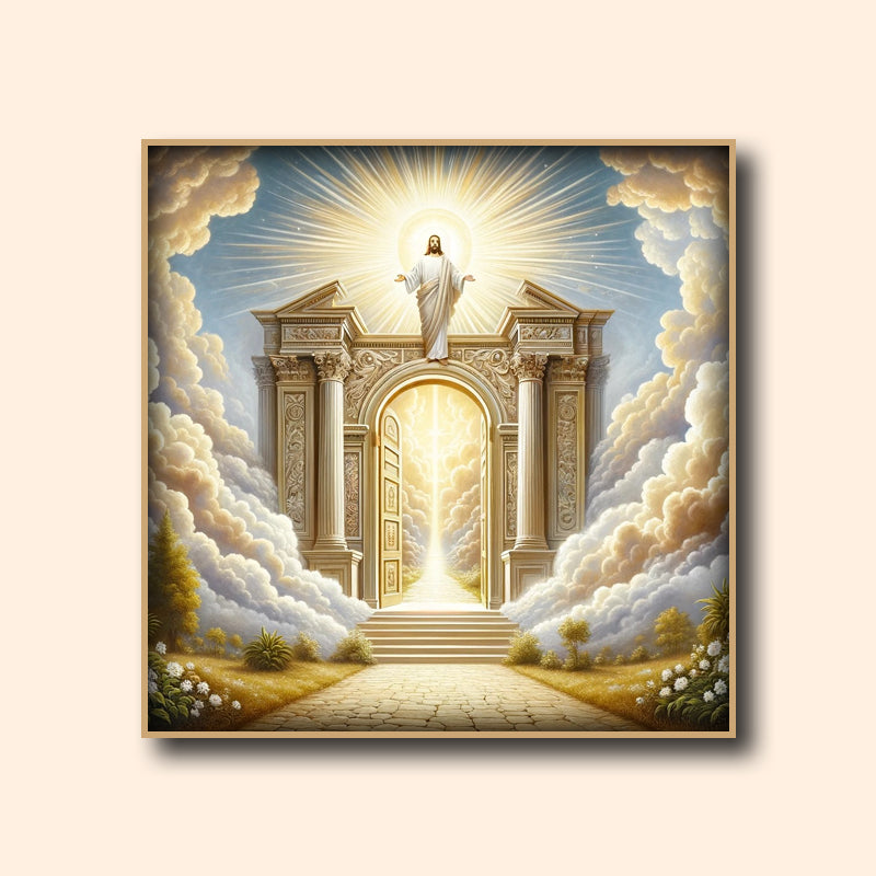 Religious painting Jesus Paradis Blanc | Croix Chrétiennes